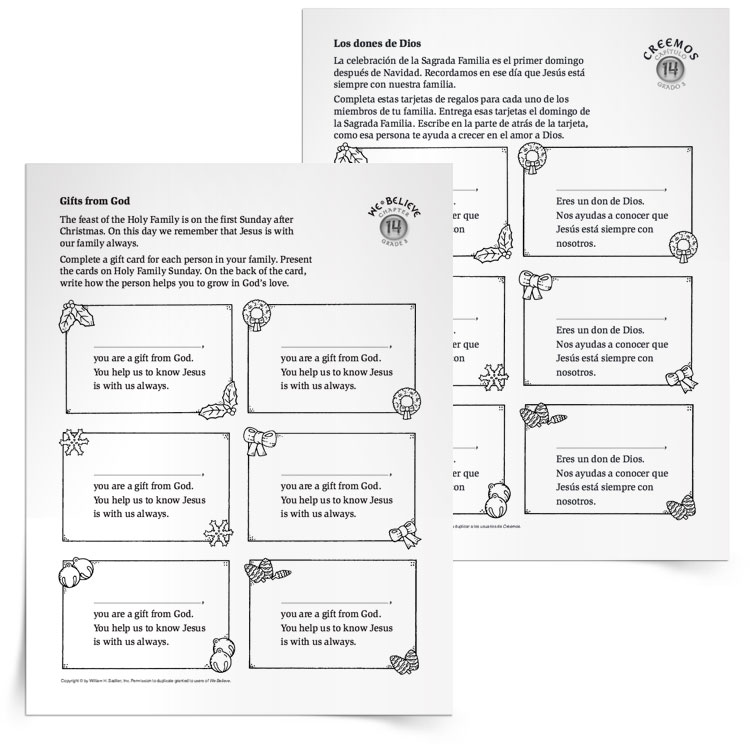 A Printable Activity to Celebrate the Feast of the Holy Family