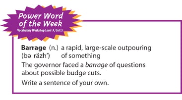 Power Word of the Week: Barrage