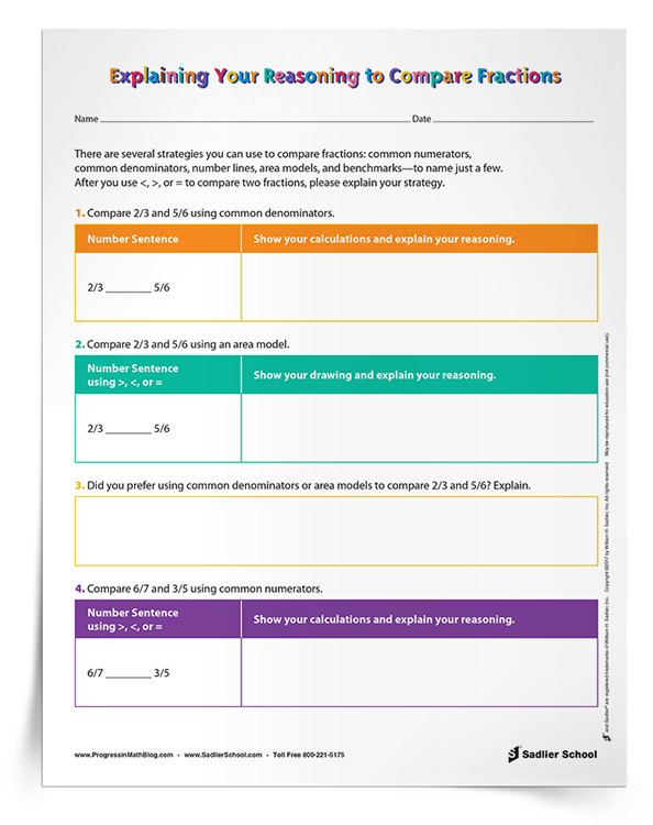 8 Ways to Compare Fractions in the Late Elementary Grades