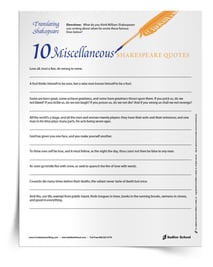 4 Shakespeare Activities for High School Students