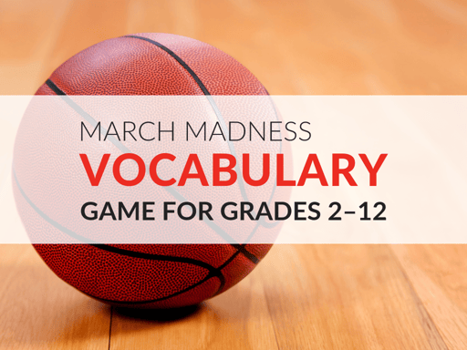 March Madness Vocabulary Game Printable, Grades 2–12