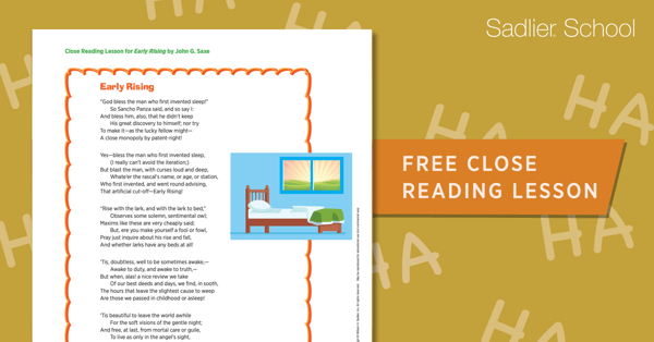 Humorous Poetry Close Reading Lesson Plan, Grades 7–8