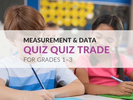 Quiz Quiz Trade Template: Measurement and Data, Grades 1–3
