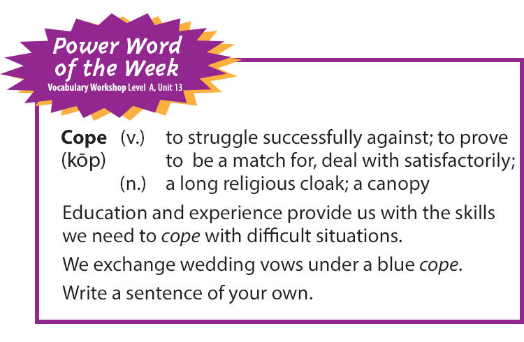 Power Word of the Week: Cope