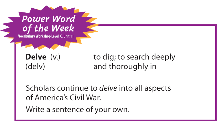 Power Word of the Week: Delve