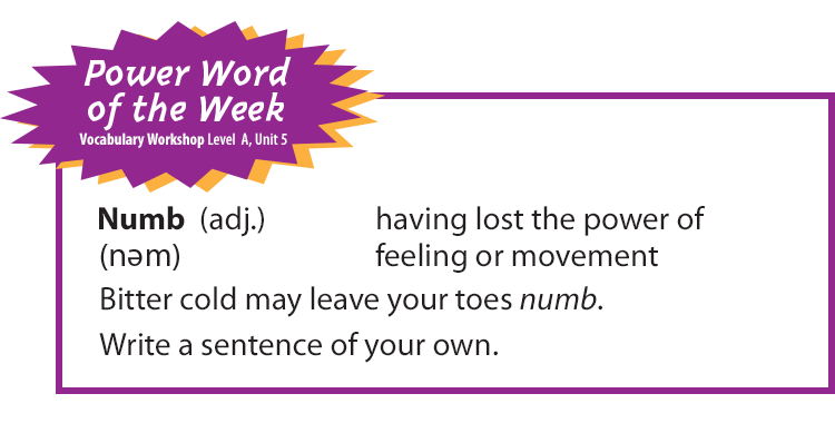 Power Word of the Week: Numb