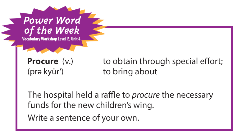 Power Word of the Week: Procure