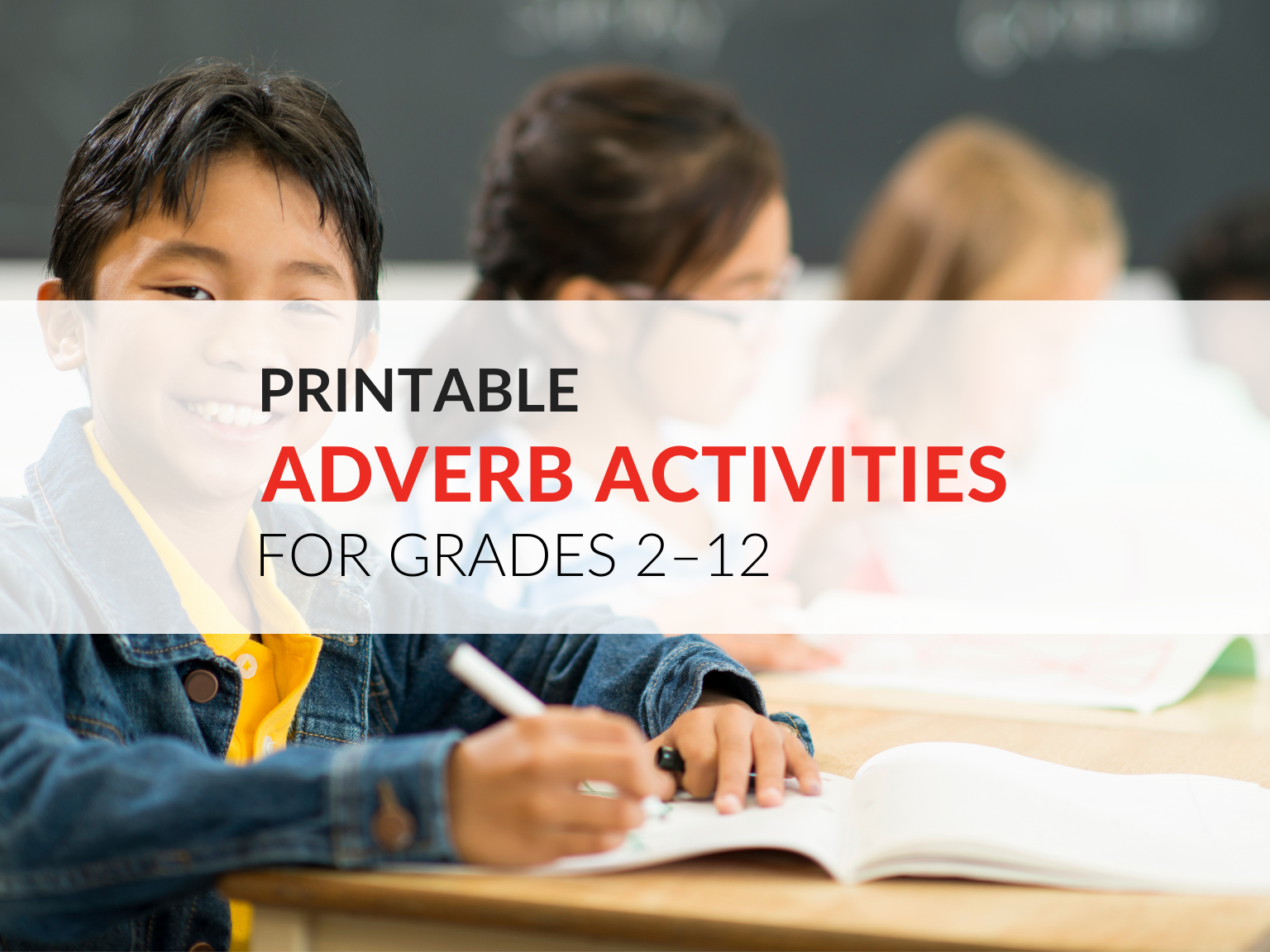 Printable Adverb Activities and Adverb Chart for the Classroom
