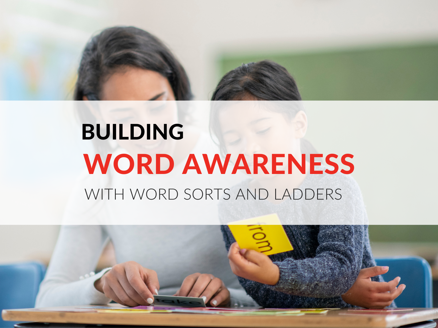 Building Word Awareness with Word Sorts and Word Ladders