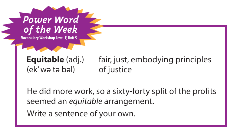 Power Word of the Week: Equitable