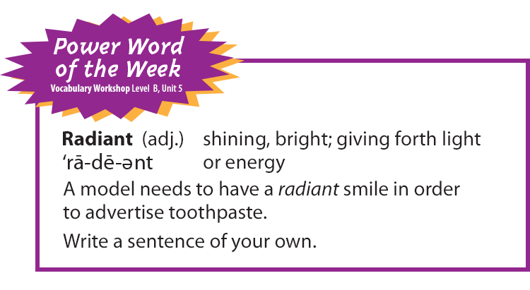 Power Word of the Week: Radiant