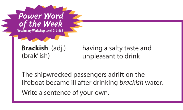 Power Word of the Week: Brackish