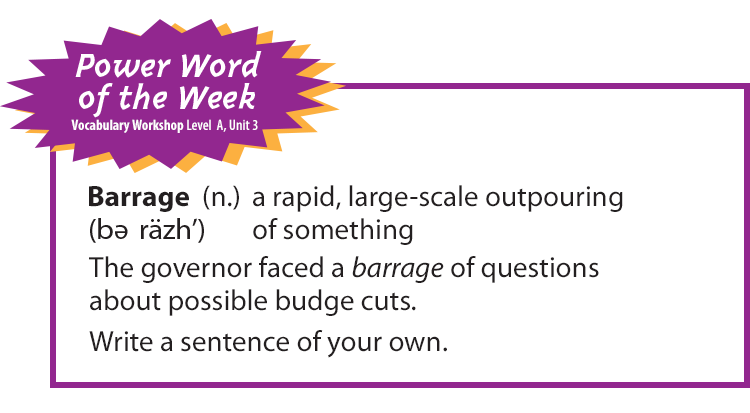Power Word of the Week: Barrage